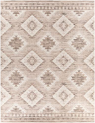 BoutiqueRugs Smoketown Traditional Area Rug - Tan, Black, White - 7'10" x 10'2"