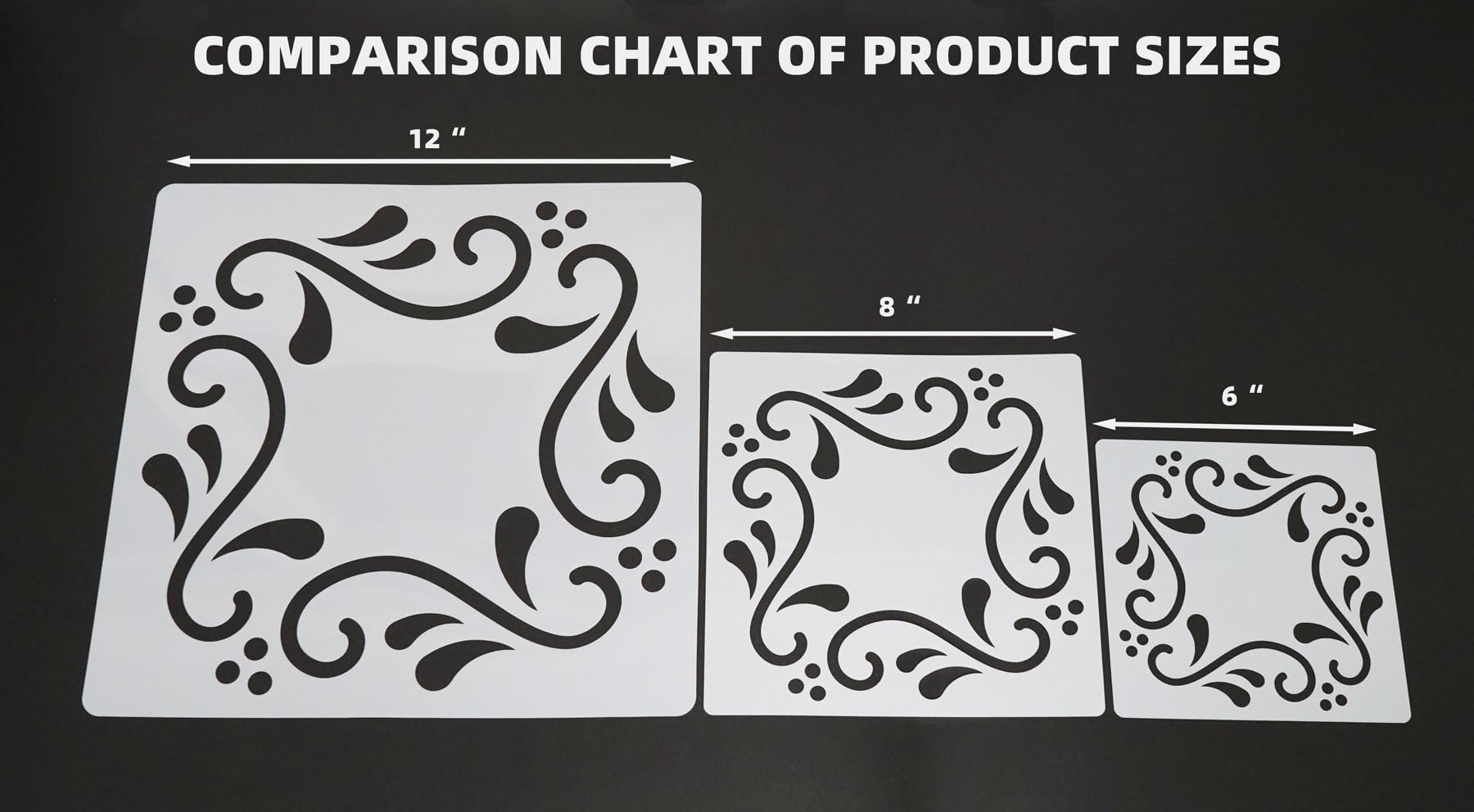 NEGLEX 16 Pack Tile Stencil Set (8X8 Inch), Mexican Stencil Pattern, Use As Floor Stencils Or Wall Stencils, Reusable Stencils for Painting Floor Furniture Canvas, DIY Mexican Talavera Home Décor
