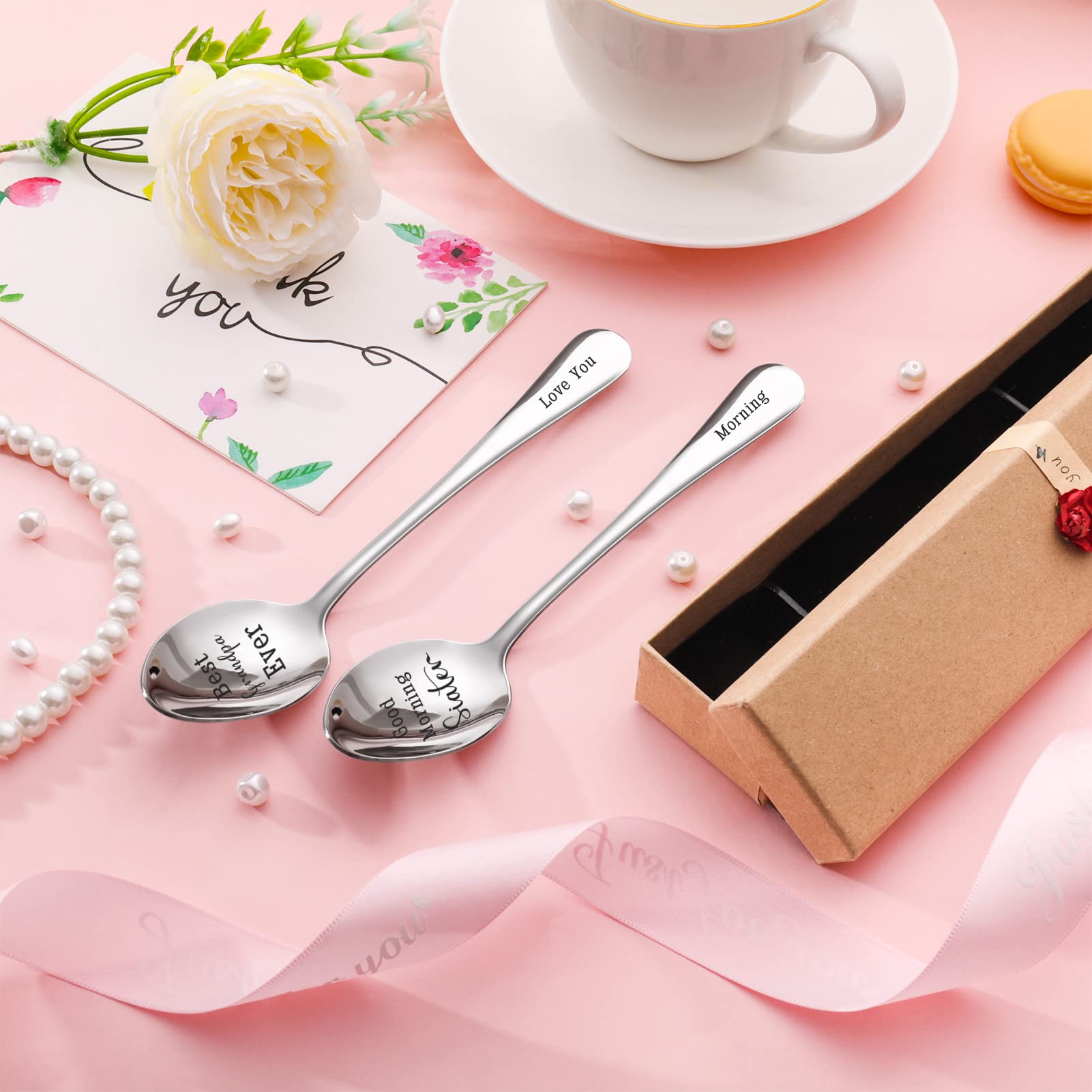 Atdesk Custom Spoon, Stainless Steel Coffee Spoon, Engraved Name Ice Cream Spoon, Anniversary Birthday Christmas Gifts, Mirror Finished & Dishwasher Safe (1)