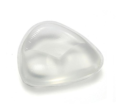 UPSTORE 1Pair Silicone Gel Triangle Shaped Bra Inserts Breast Chest Swimsuit Pads Enhancers Push-up Molding Pad A to D Cup for Bikini (Clear)