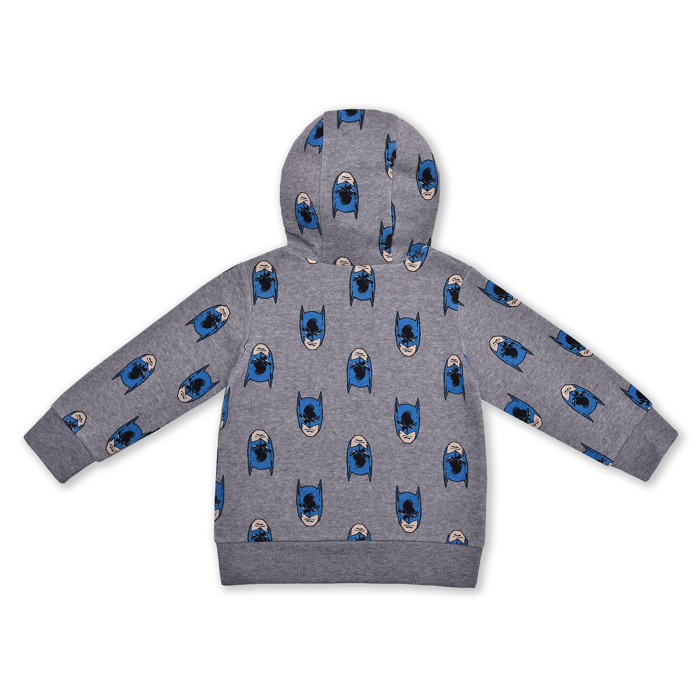 Batman Boys Pullover Hoodie and Jogger Sweatpant Set for Toddlers and Little Kids - Grey