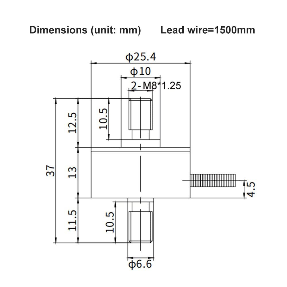 ATO 500kg Tension and Compression Load Cell, 500kg Vehicle Load Cell Small Space Force Sensor