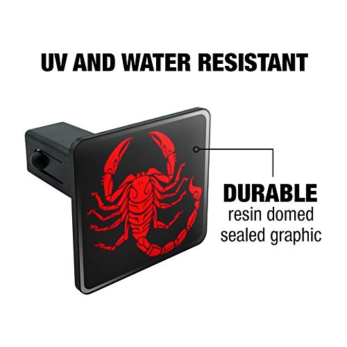Red Tribal Scorpion Tow Trailer Hitch Cover Plug Insert 1 1/4 inch (1.25")