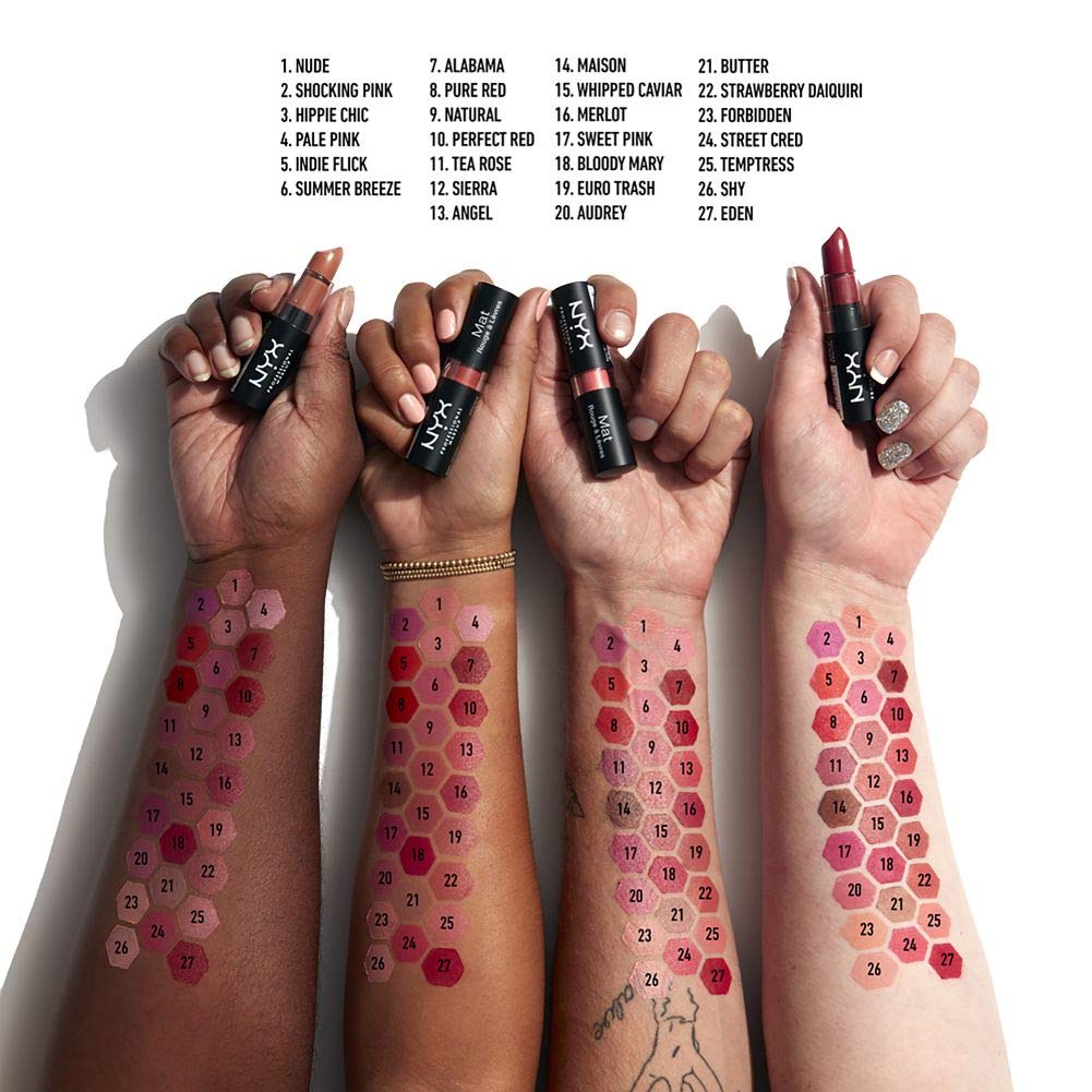 NYX PROFESSIONAL MAKEUP Matte Lipstick - Summer Breeze (Clean Blue-Toned Pink)