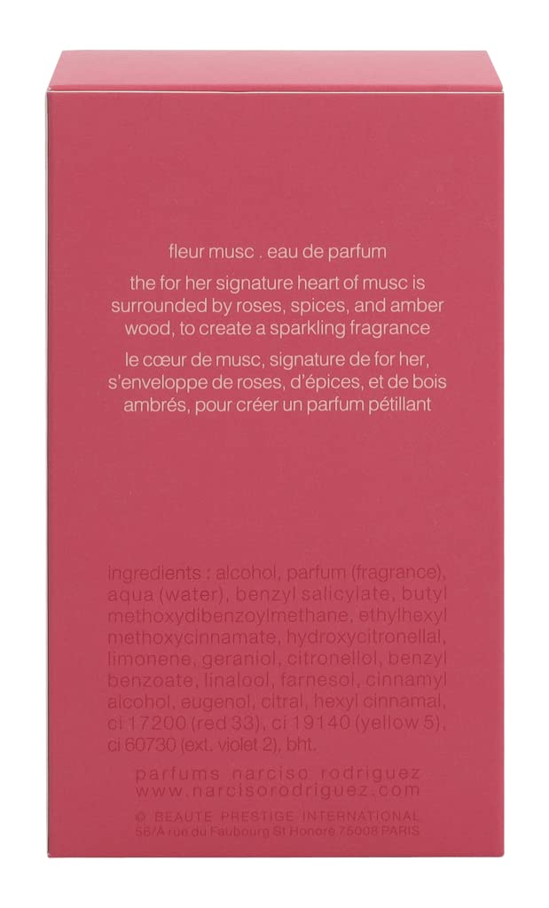 Narciso Rodriguez Fleur Musc for Her Eau De Parfum Spray, 1.6 Ounce, Multi