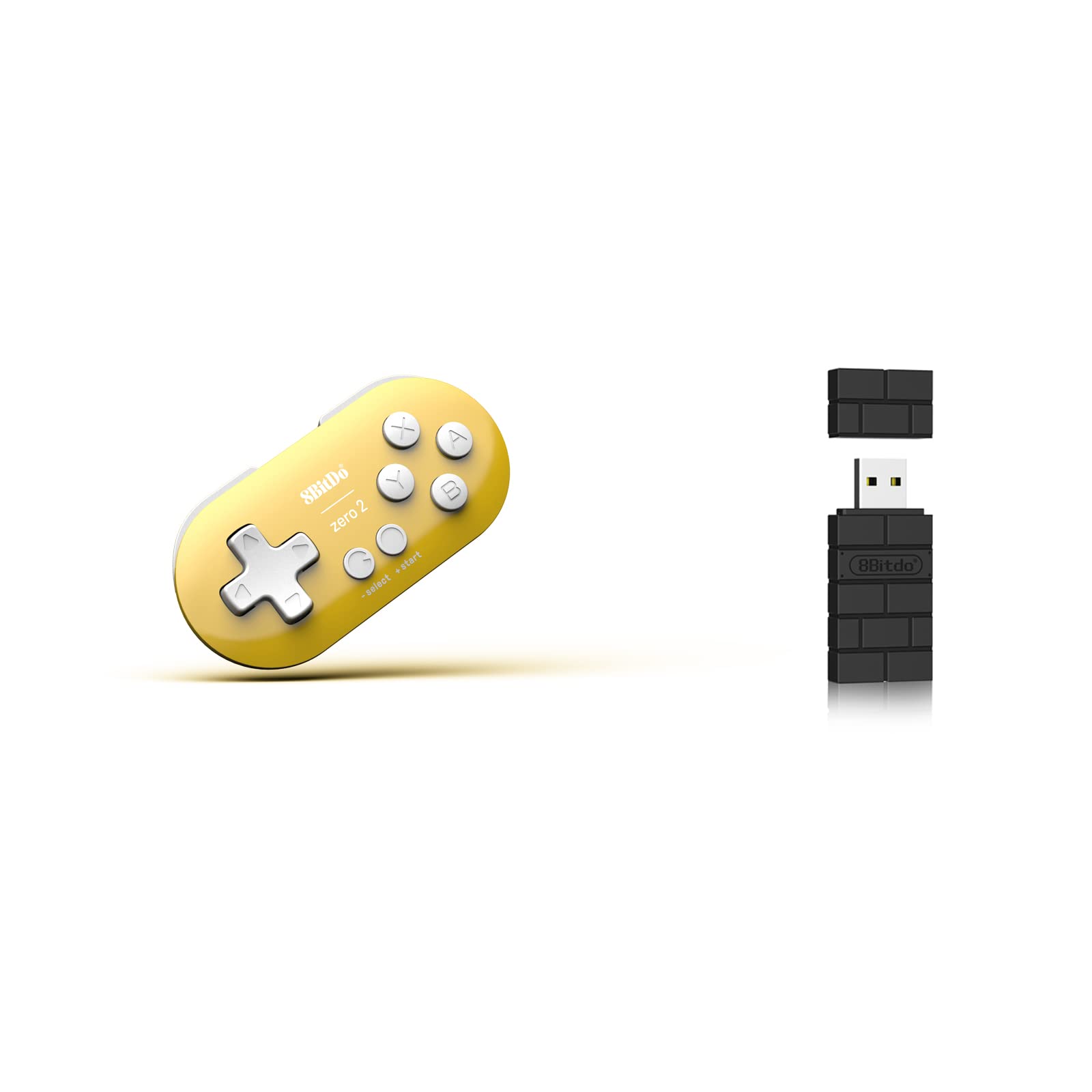 Nargos 8BitDo Zero 2 Mini Game Controller and 8BitDo Wireless Adapter 2