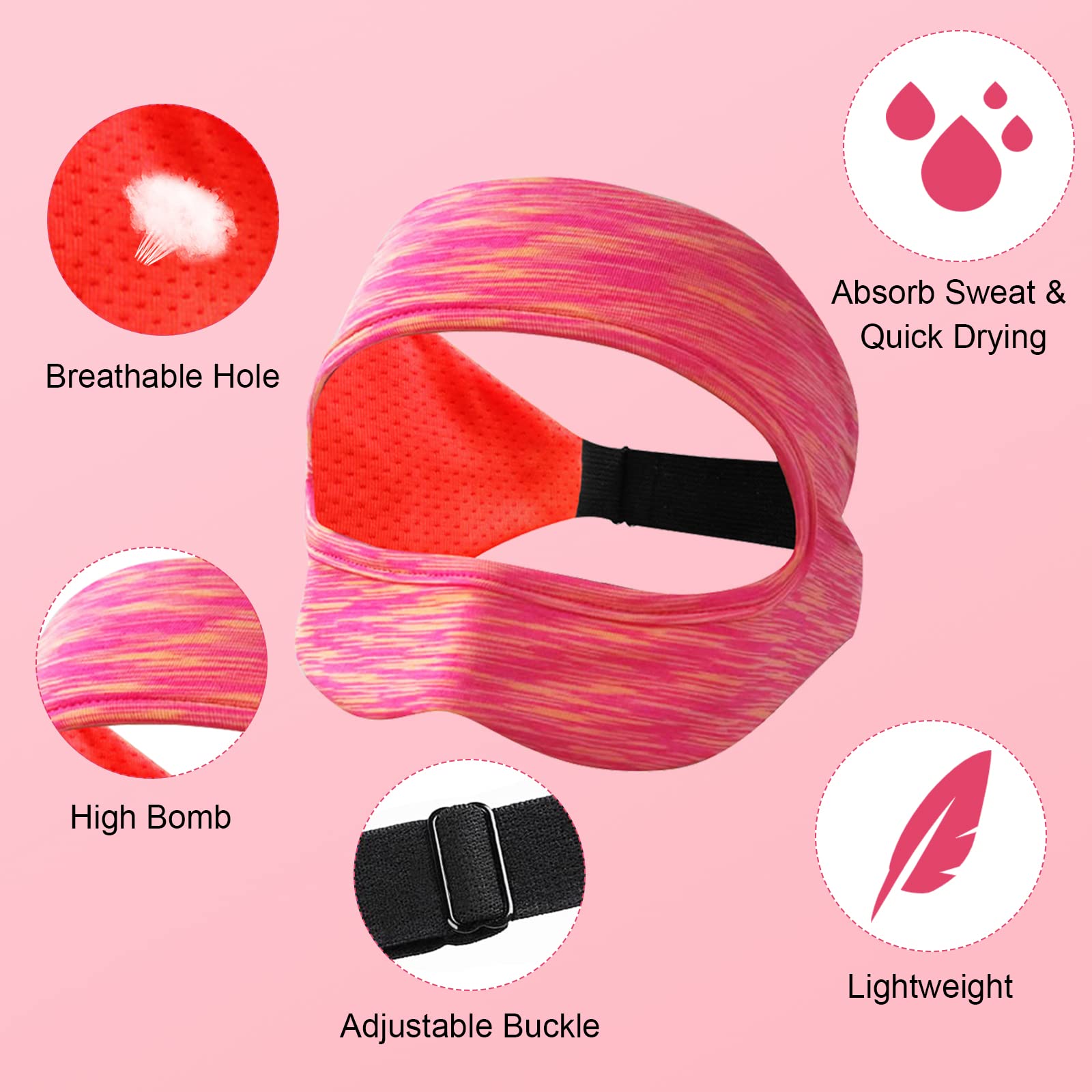 VR Sweat Band, VR Eye Mask Cover for Oculus Quest 2 Breathable Sweat Guard Face Mask for Use VR Workouts with Virtual Reality Headsets Adjustable Washable Breathable Stretchy Moisture Wicking (3PCS)