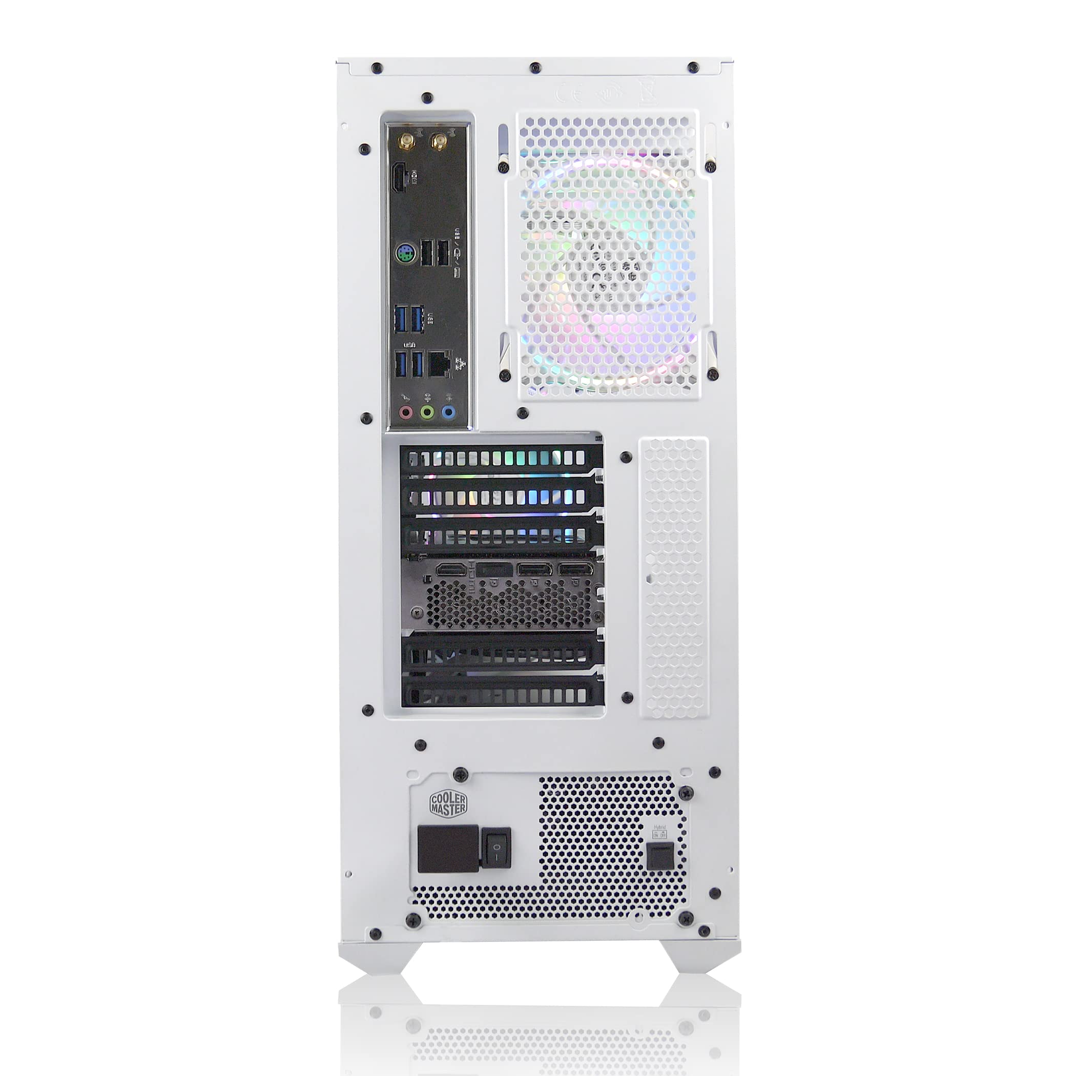 AVGPC Blizzard Series Gaming PC - Intel i7 11700K 8-Core 3.60 GHz, RTX 3070 8GB, 32GB 3600MHz DDR4, 1TB NVME M.2 SSD, 240mm Liquid Cooler, ARGB Fans, TD500 Mesh White Case, Windows 11