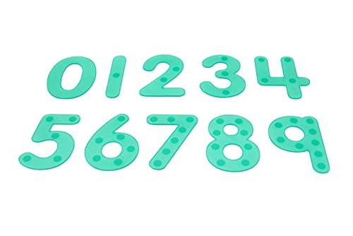 TickiT SiliShapes Dot Numbers - Set of 10 - Transparent Silicone Numbers with Corresponding Dots to Count - Teach Numbers, Counting and Subitizing