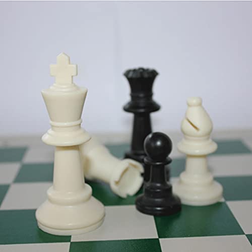 LYUN Chess Board 2 in 1 Chess Set with Wood Chess Board,Travel Chess Set 13" X 13" Roll-up Chess Board Chess Board Set for Beginner Kids Chess Set (Color : Chess Set 2 in1)