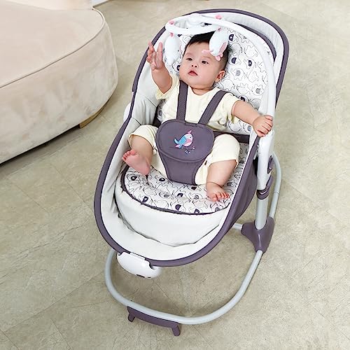 Mastela Bedside Cribs Adjustable backrest Baby 6 in 1 bassinets Baby can Listen to Music, Shake and Sleepā¦