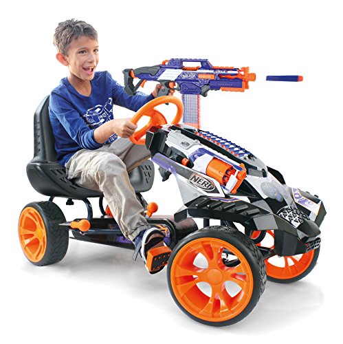 Hauck Nerf Battle Racer Pedal Go Kart, Orange/Grey/Black, Large