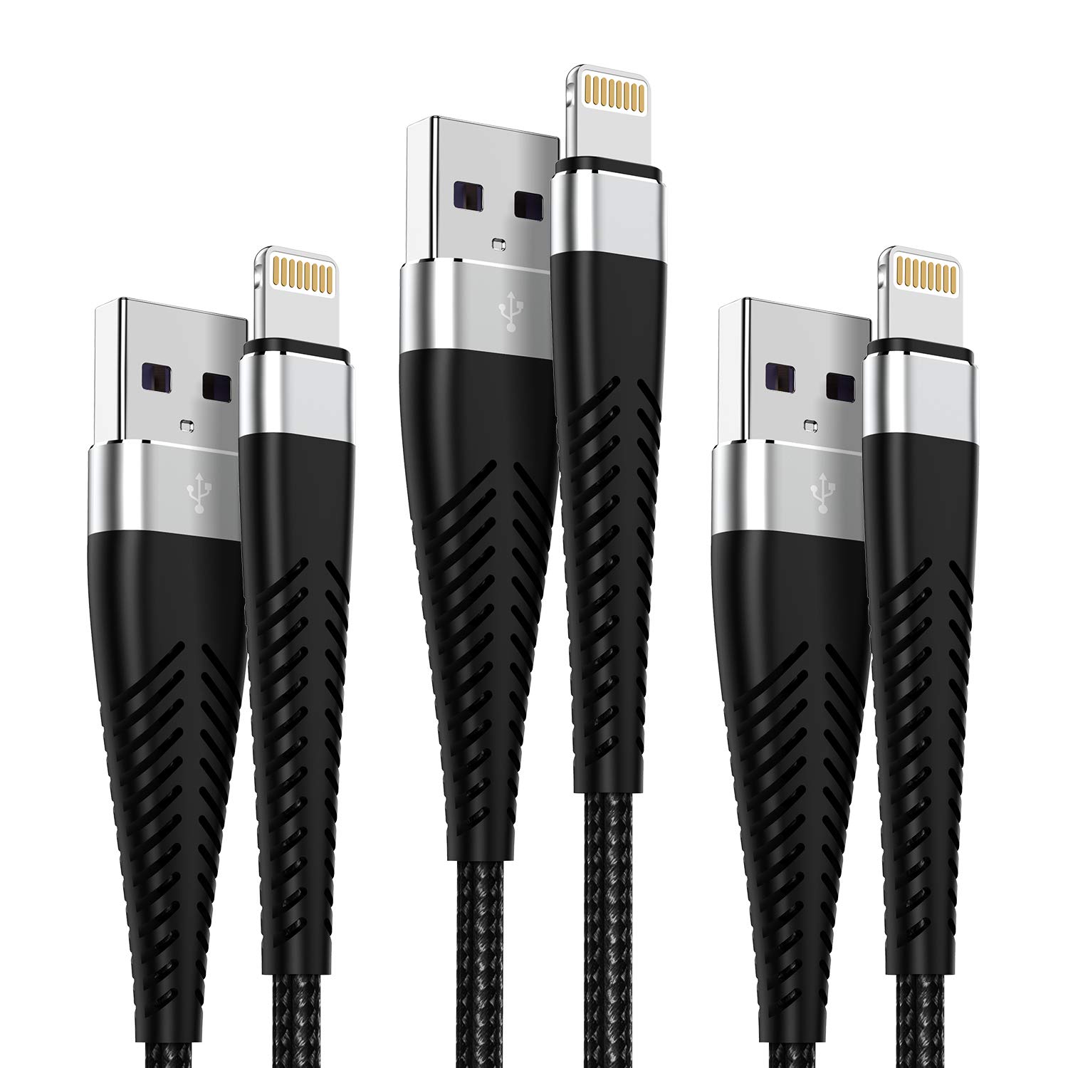 Apple MFi Certified iPhone Charger 6ft, 3Pack Long Lightning to USB Cable 6 Feet, High Fast/Data Sync 6 Foot Apple Charging Cable Cord for iPhone 13/12/11 Pro/11/XS MAX/XR/8/7/6s/6/plus,iPad Pro/iPod