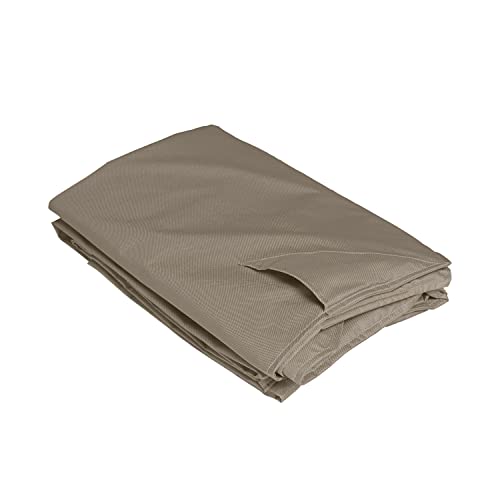Classic Accessories Storigami Water-Resistant 100 Inch Easy Fold Patio V-Shaped Sectional Lounge Set Cover, Goat Tan, Patio Furniture Covers