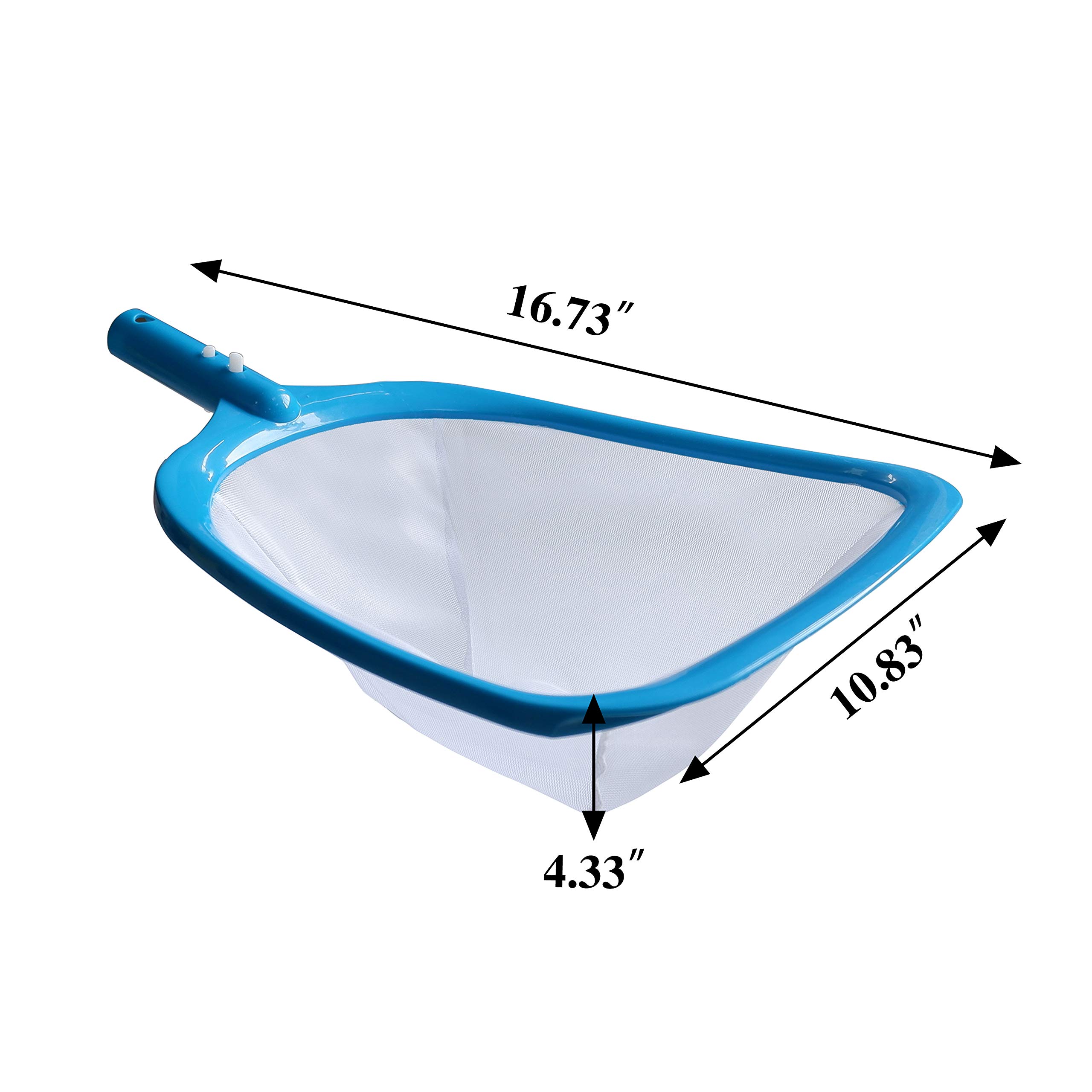 ATIE Pool Spa Leaf Skimmer Net with White Ultra Fine Mesh with 4" Deep Pocket Great for Removing Leaves & Debris in In-Ground Pool Spa and Above Ground Pool, Inflatable Pool, Hot Tub, and Fountain