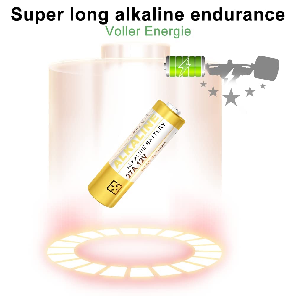 Beidongli 27A 12V Alkaline Batteries A27S MN27 L828 A27 12V Battery 20 Piece 【3 Years Warranty】