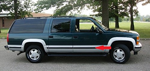 Automotive Authority Replacement Chrome Side Body Trim Molding for 1988-1998 Chevy GMC Tahoe Suburban Silverado Pickup Truck - 2.5" (Half Roll - 160")