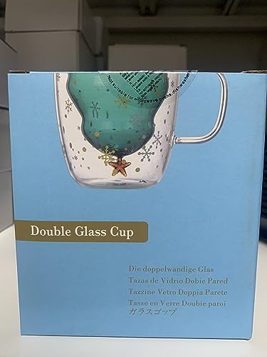 Binoster Cute Mugs Christmas Coffee Mug, Tea Cup, Milk Cup Glasses Double Wall Insulated Glasses Espresso Cup, Best Christmas for Women,Men,Kid, Office and Personal