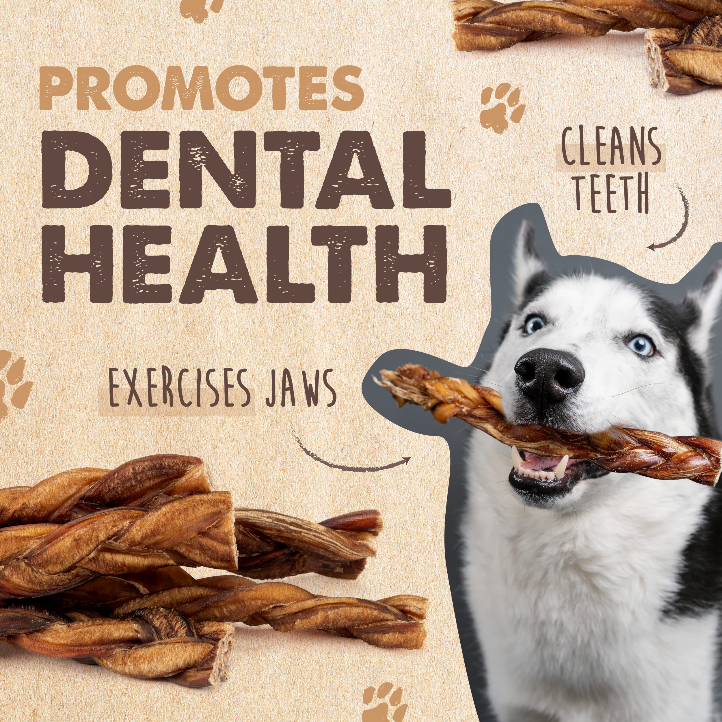 Mighty Paw Braided Bully Sticks for Large Dogs (5 Pack) | Large Bully Sticks. Best Dog Bully Sticks for Medium Dogs. Twisted Treats for All Breeds. Odor Free Bully Sticks. Thick 12β & 6β Variety Pack