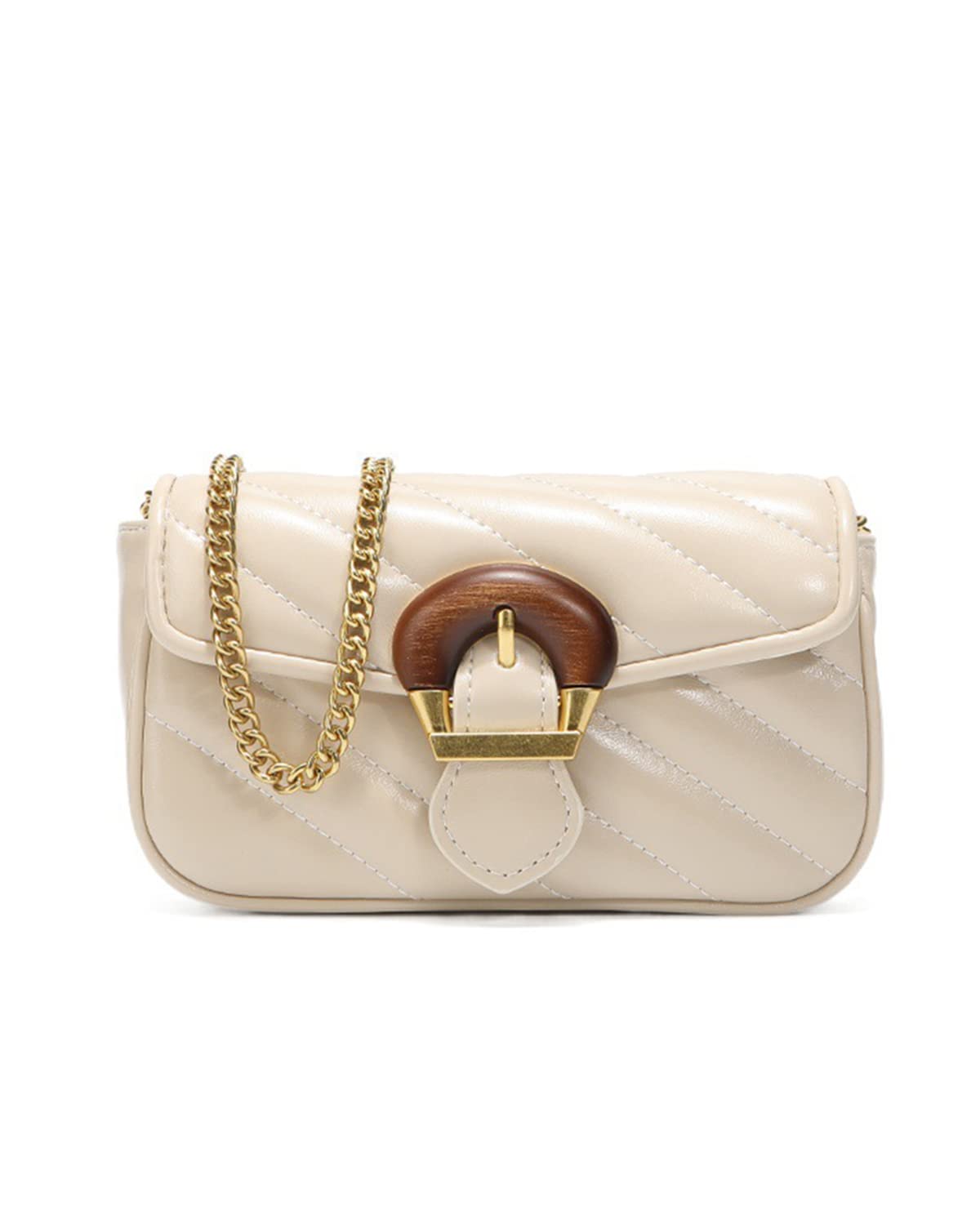YXBQueen Women's Shoulder Handbags White Crossbody Purse PU Leather Crossbody Bags for Women Quilted Crossbody Bag