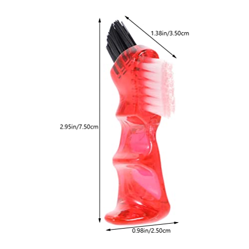 Healeved 3pcs Denture Cleaning Brushes Denture Brush Toothbrush Ergonomic Handle Denture Toothbrush Portable for False Teeth Cleaning