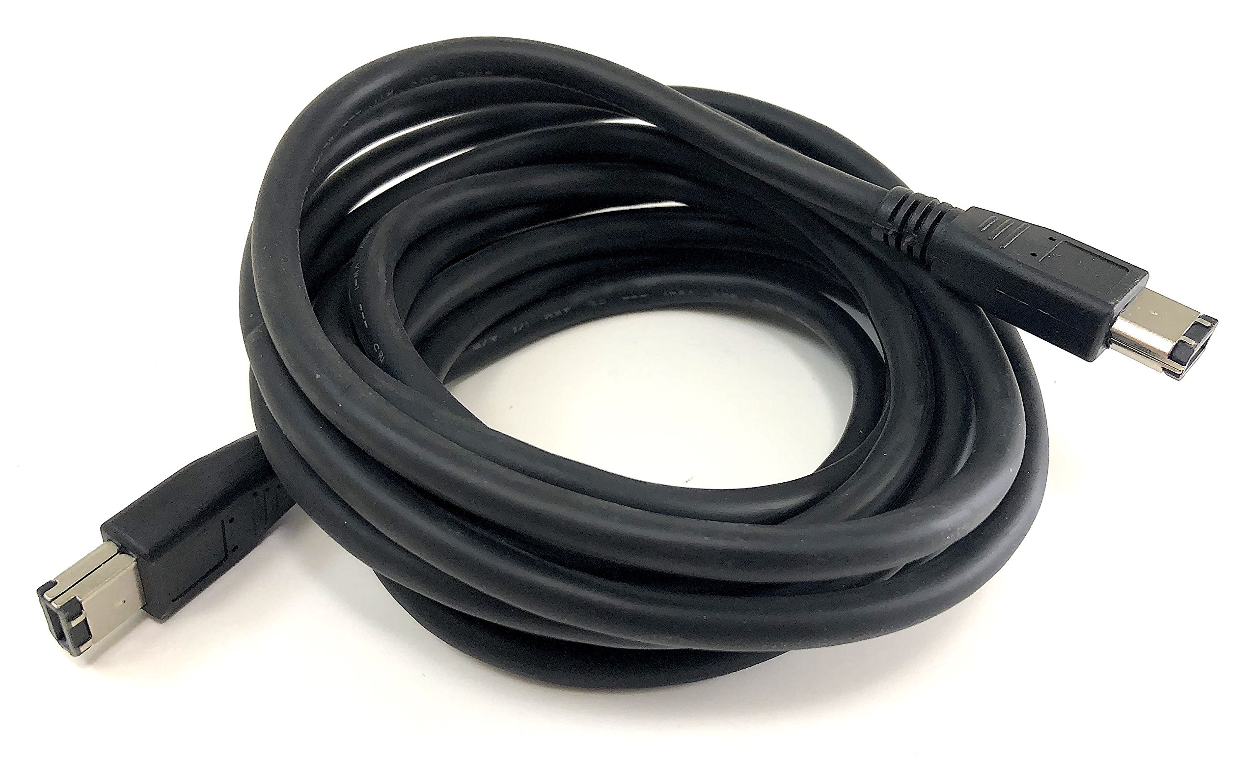 Micro Connectors, Inc. 10 feet Firewire IEEE 1394 6 Pin Male to 6 Pin Male Cable (E07-210) , Black
