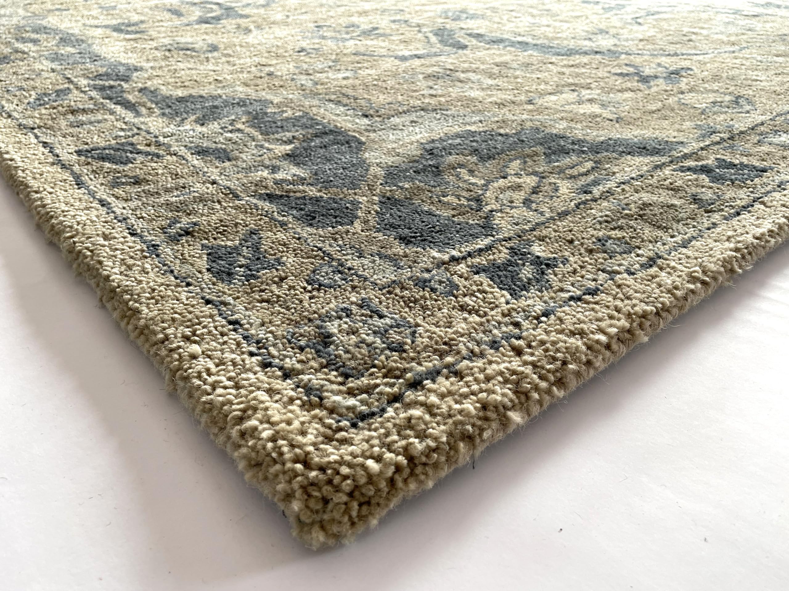 Natural Weave Pb Rug Hand Tuffted Nolan Style Traditional Wool Area Rugs Suitable for Living Room, Bedroom, Dining Room | 100% Wool | 100% Cotton Backing (8 x 10 FT)