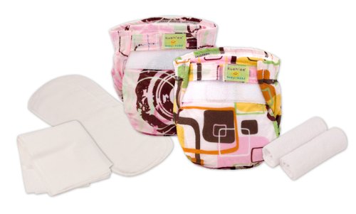 Kushies Reusable Ultra-lite Diapers Trial Pack, Girl