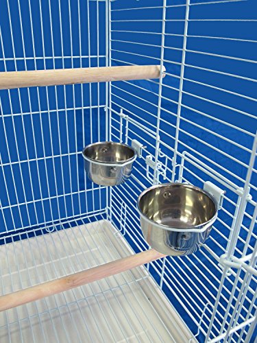 Large 57-Inch Open Square Plays Top Parrot Lovebird Cockatiel Cockatiels Parakeets Cage with Removable Rolling Stand