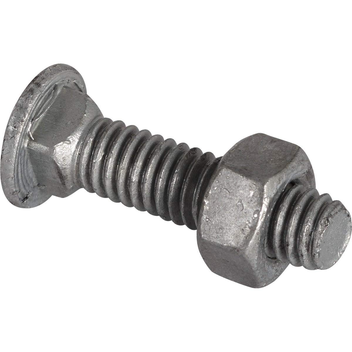 Midwest Air Technologies YardGard 5/16 in. Dia. x 1-1/4 in. L Galvanized Steel Carriage Bolt 20 pk