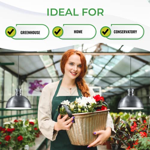 Bio Green 500-USZ Florabooster LUM 500 Grow Indoor 60w Lightbulb Lamp with 3m Connection Cable β Energy Saving House Plants β High Light Intensity, Brushed zinc