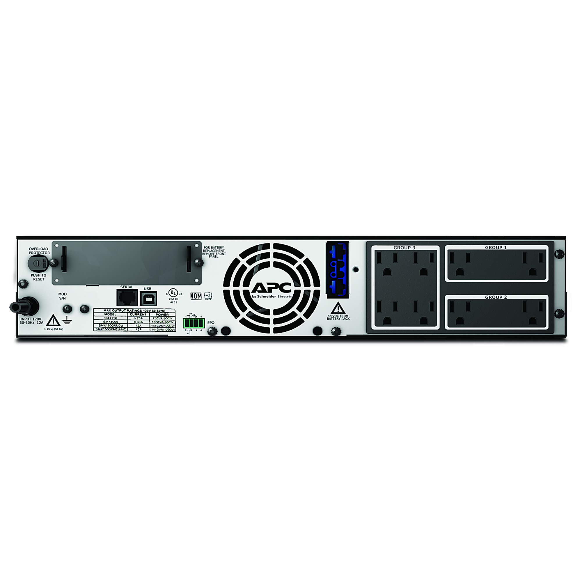 APC Smart-UPS SMX1500RM2U X 1200W/1500VA LCD 120V 2U/Tower UPS System (Renewed)