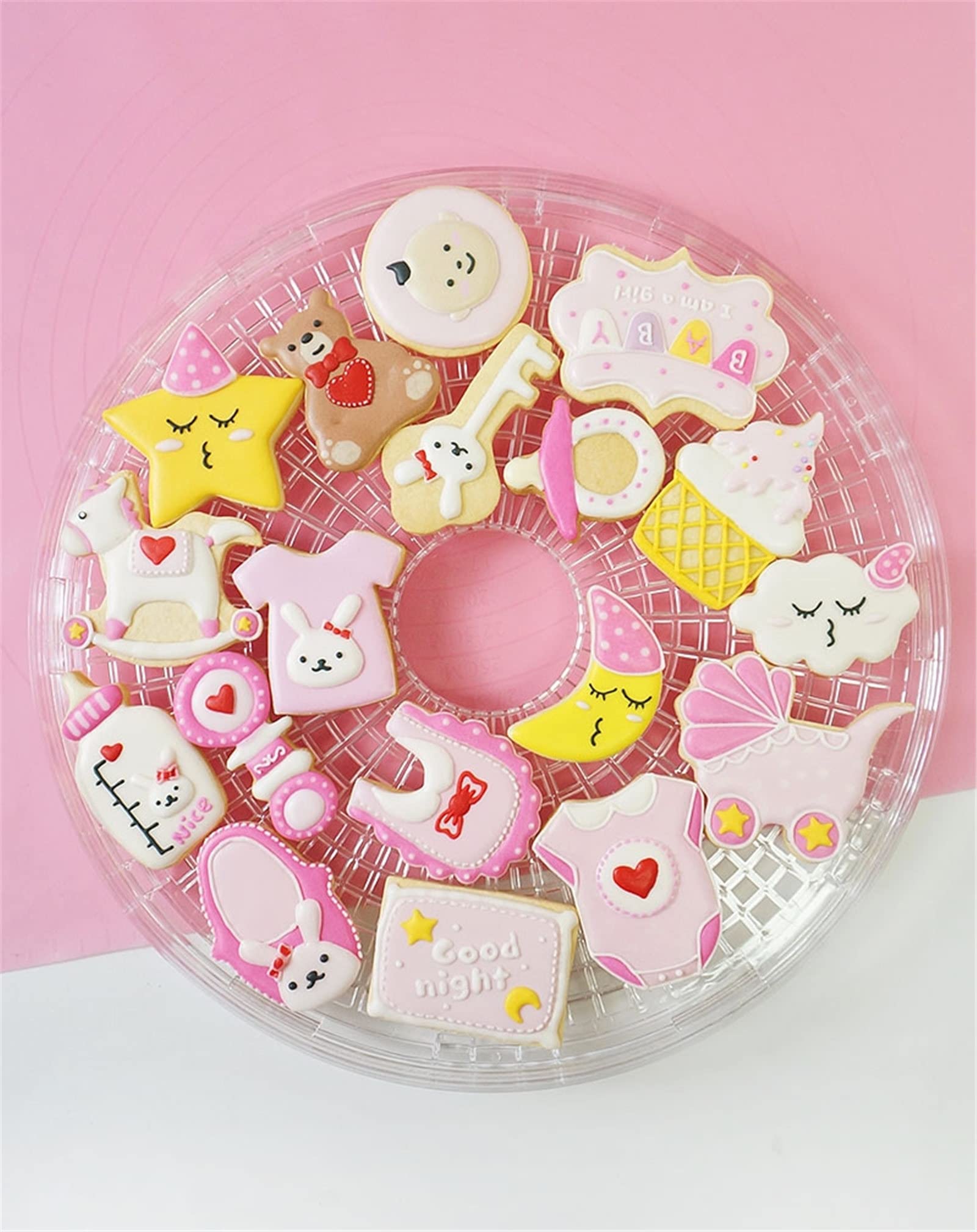 Baby Shower Series Cookie Cutters Set of 9 pcs, Stainless Steel Fondant Cutter Molds Baking DIY