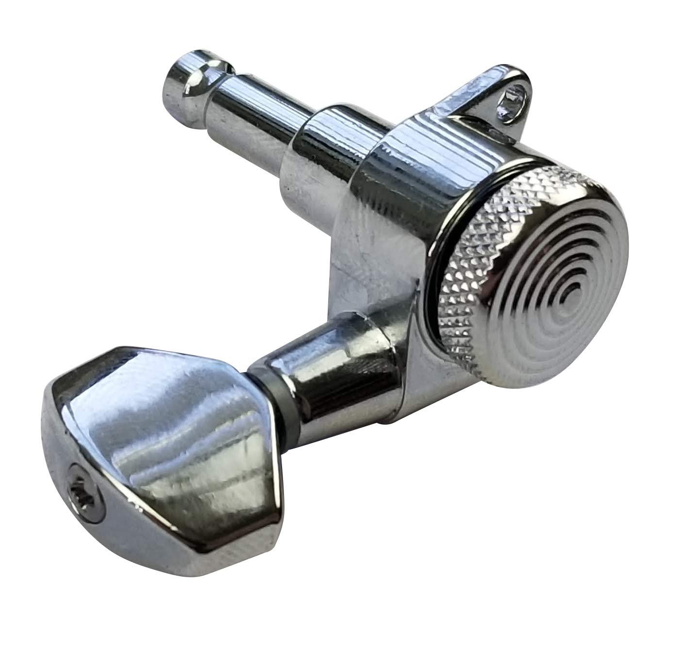 Locking Guitar Tuners Chrome (3L +3R) Machine Heads Tuning Pegs 19:1 for Fender Stratocaster/Telecaster