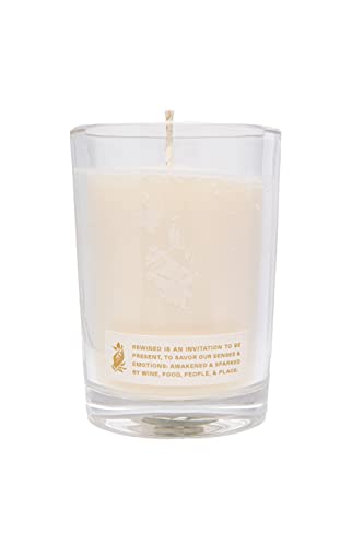 Rewined - Premium Champagne Scented Candles (6oz) - Velvety Smooth, Smoky Scented with Notes of Peony, Bergamot, Peach Blossom & Brioche - Non Toxic Candles