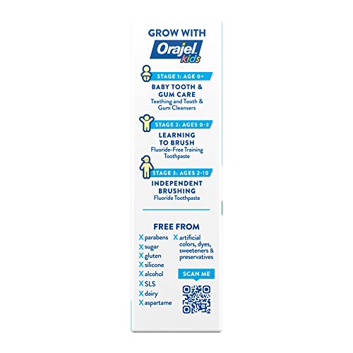 Orajel Kids Elmo Training Toothpaste Fluoride-Free; #1 Pediatrician Recommended Fluoride-Free Toothpaste*, 1.5oz Tube
