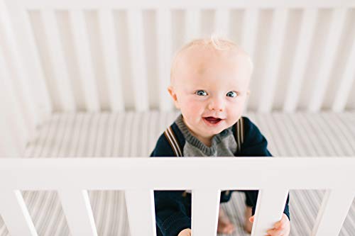 Premium Fitted Knit Crib Sheet/Toddler Sheet "Midtown" by Copper Pearl