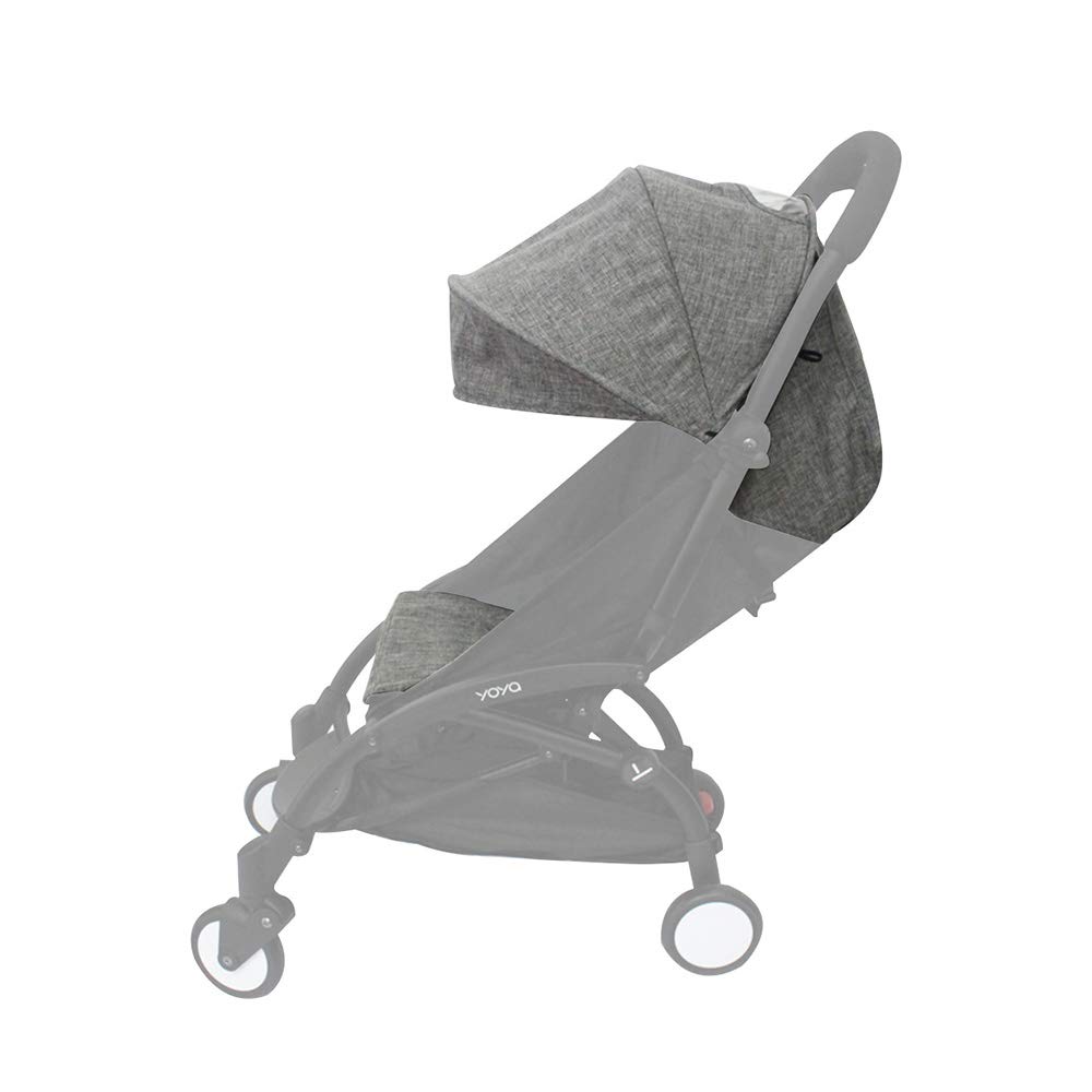 Baby Stroller Accessories Fit for Babyzen Yoyo Canopy and Seat Pad Liners for Yoya (Ma Grey)