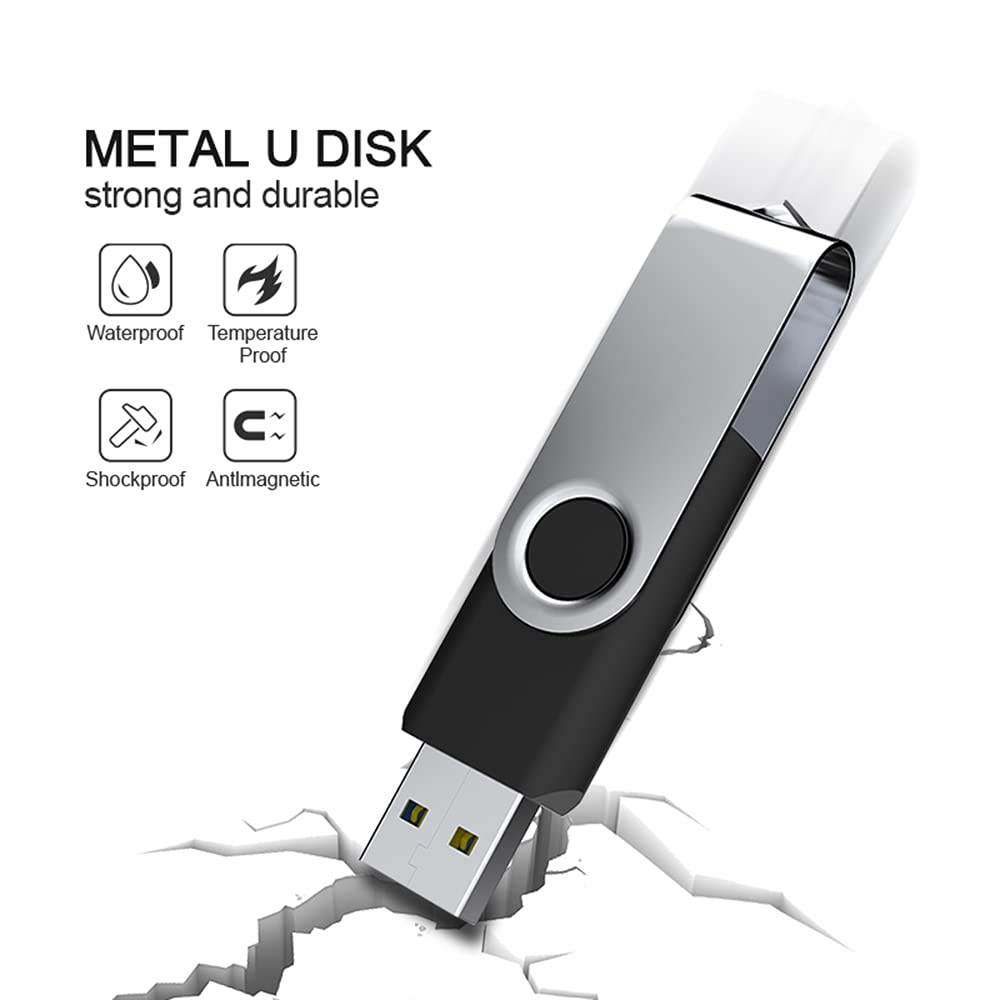 Bulk USB Flash Drive 10 Pack 512MB Flash Drive USB Drive 512 MB Thumb Drive Bulk Flash Drives Swivel Drive USB 2.0 (512MB 10PCS Black)