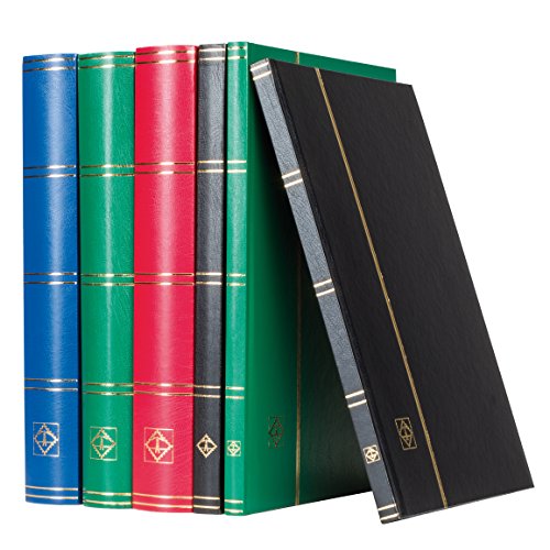 Lighthouse Hardcover Stamp Album Stockbook With 64 Black Pages, Blue, LS4/32