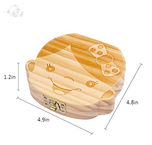 Baby Tooth Box Keepsake for Girls | Tooth Storage/Saver Box for Lost Teeth Children | Baby Party & Birthday Gift -Upgraded