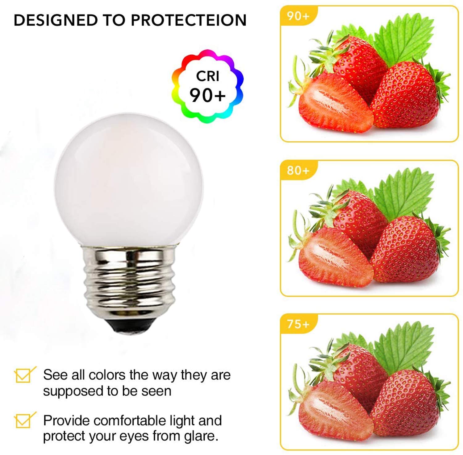 Aupuda 1W Mini LED Edison Globe Bulb 2700K Warm White E26 Standard Base 15W Equivalent Not Dimmable Vintage Style G40 Globe LED Filament Light Bulbs Frosted Glass Cover 6 Count (Pack of 1)