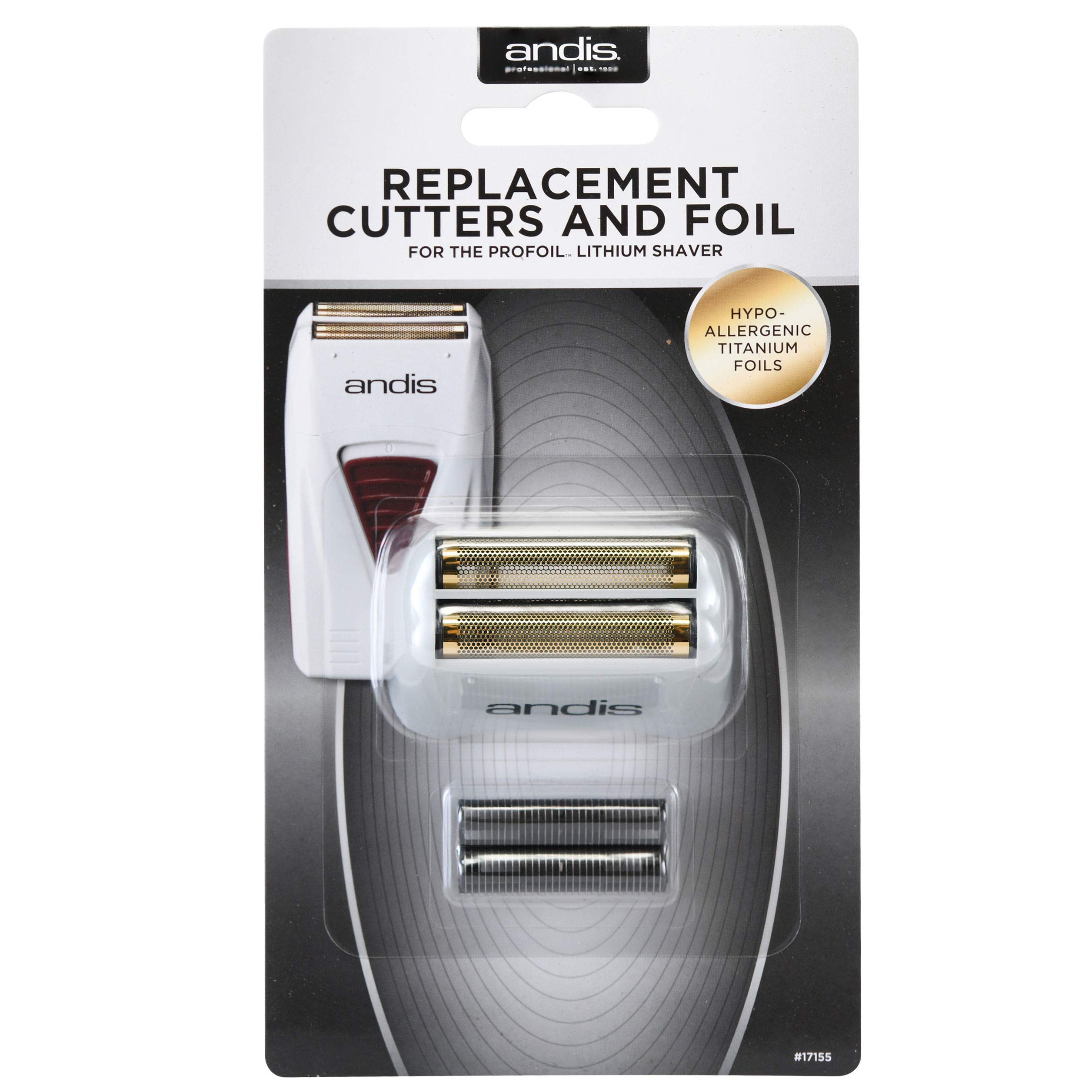 Andis Cordless Men’s Long Lasting Lithium Battery Titanium Foil Shaver with Bonus Replacement Foil Assembly and Inner Cutters with a BeauWis Brush