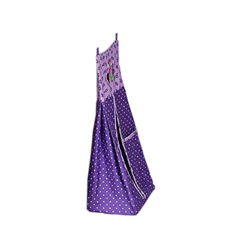 Purple Embroidery Flower Nursery Crib Diaper Stacker Large Capacity Violet Floral Baby Girl Diaper Hanging Bag (Purple Diaper Stacker)