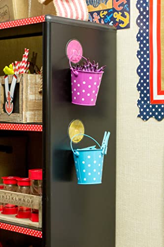Teacher Created Resources Polka Dot Buckets & Caddy Set, (9487)
