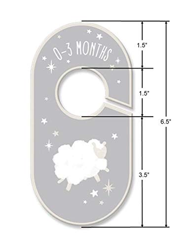 Punch Studio Lady Jayne Baby Nursery Decor Closet Dividers 0-24 Months (Twinkle Stars)