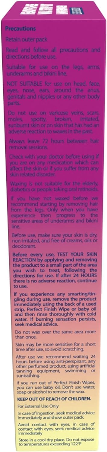 Veet Leg and Body Wax Strip Kit, 40 Wax Strips and 4 Wipes each (Value Pack of 12)