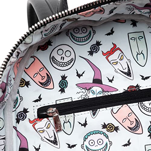 Loungefly Disney Nightmare Before Christmas Glow in the Dark Lock Shock and Barrel Mini Backpack