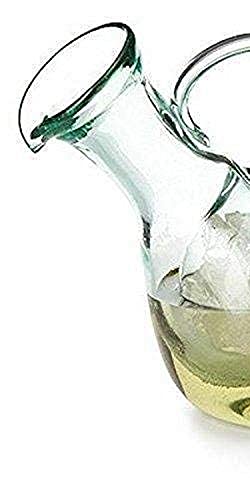 Kalalou Tilted White Wine Decanter with Ice Pocket, One Size, Green
