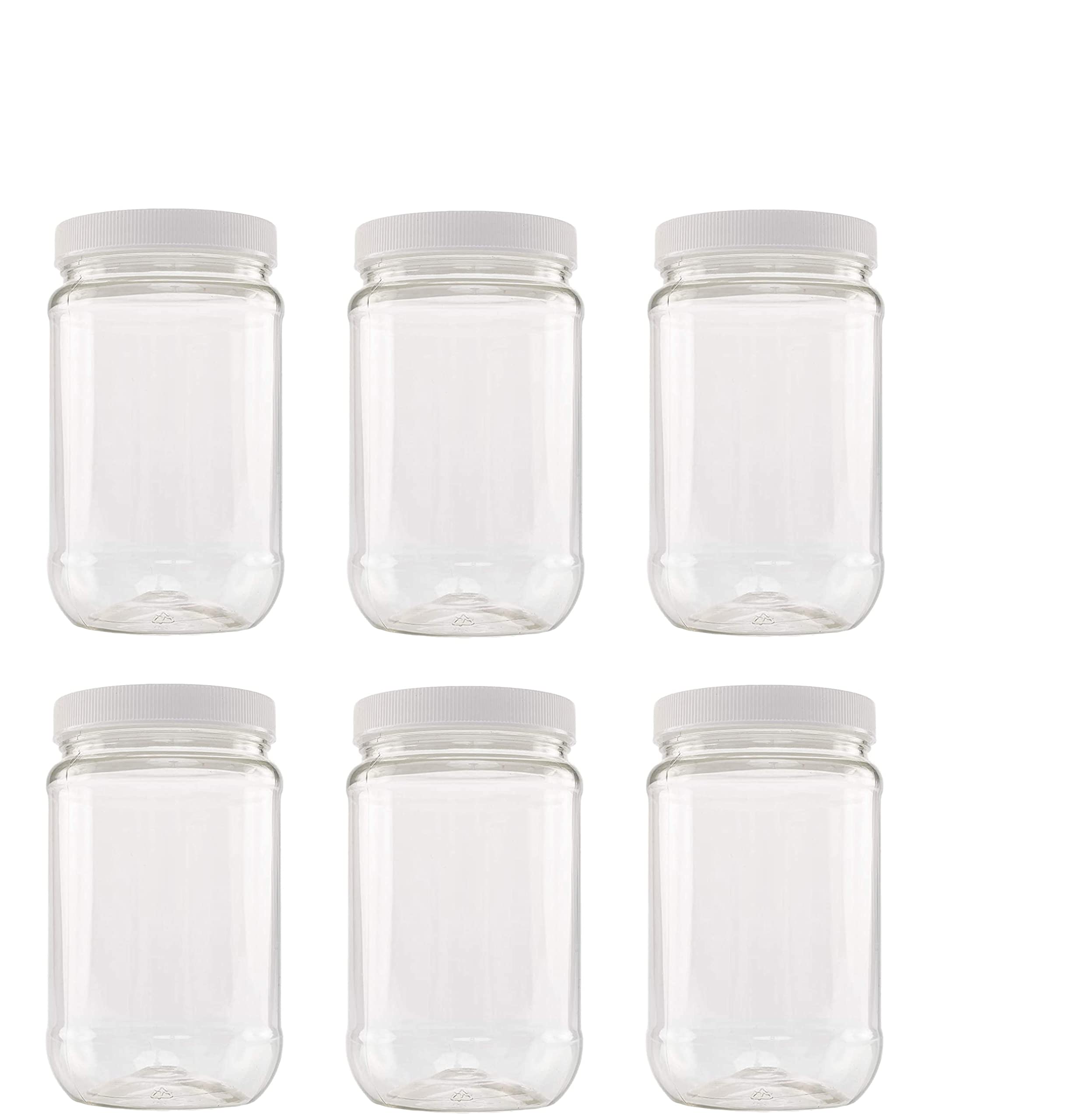 CLEARVIEW 1 Gallon Plastic Jar - 4 pack | Containers and Organization (128 Ounce Jar)